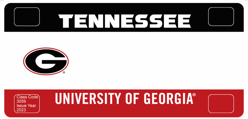 UNIVERSITY OF GEORGIA - COLLEGIATE PLATE – Vehicle Services County ...