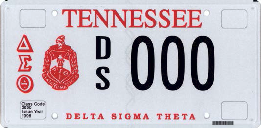 DELTA SIGMA THETA SORORITY PLATE – Vehicle Services County Clerk Guide