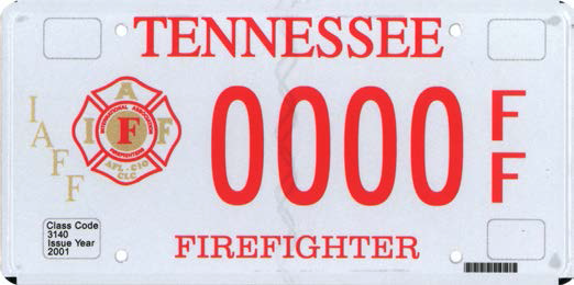 INTERNATIONAL ASSOCIATION OF FIREFIGHTERS (IAFF, FF) PLATE – Vehicle ...