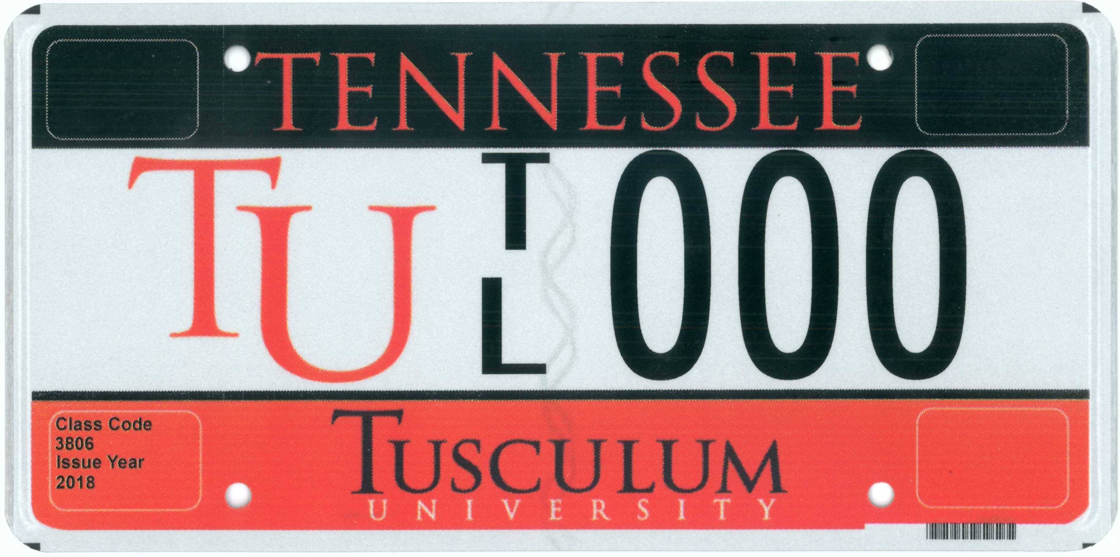 TUSCULUM UNIVERSITY - COLLEGIATE PLATE – Vehicle Services County Clerk ...